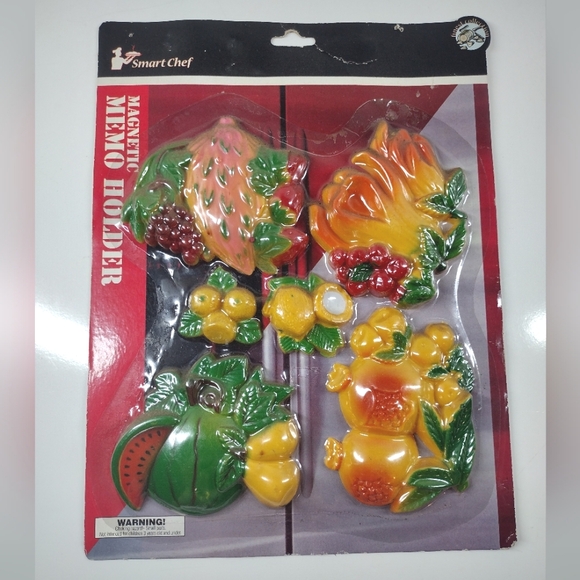 Vintage | Kitchen | Vintage Fruit Magnets 6 Piece Set New In Package ...